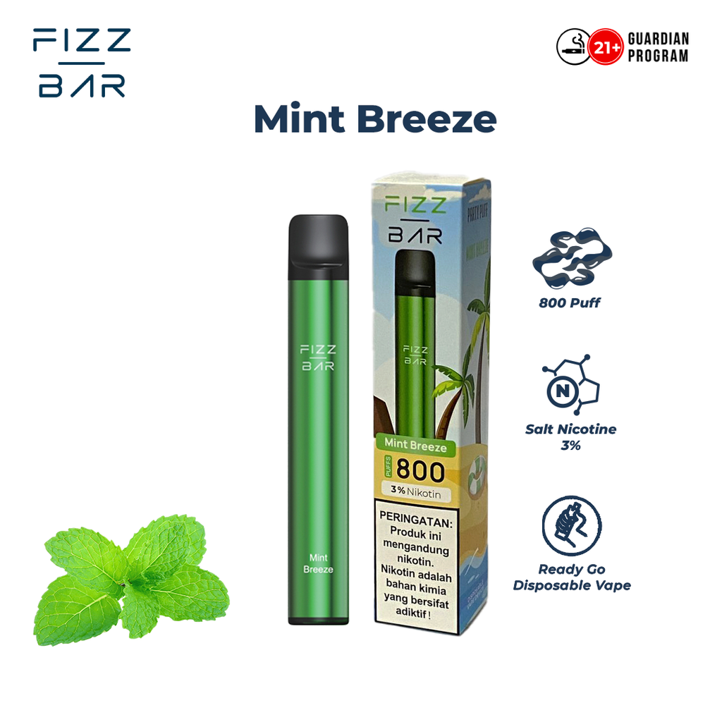 FIZZ BAR Disposable - Rasa Mint Breeze - 800 Puffs | Fizzbar
